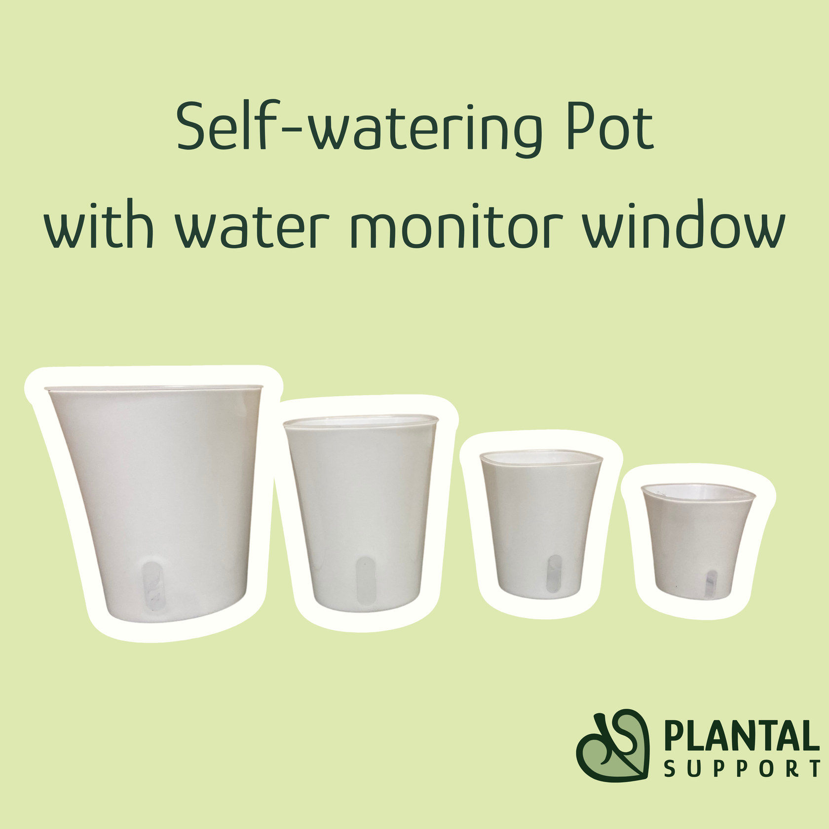 Self-watering Pot with Water Monitor Window – Plantal Support INC